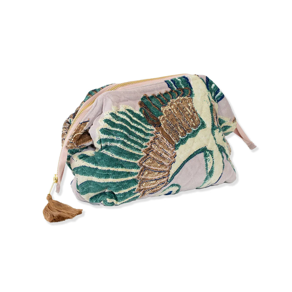 Crane Plaster Pink Velvet Pouch– Ashmolean Museum