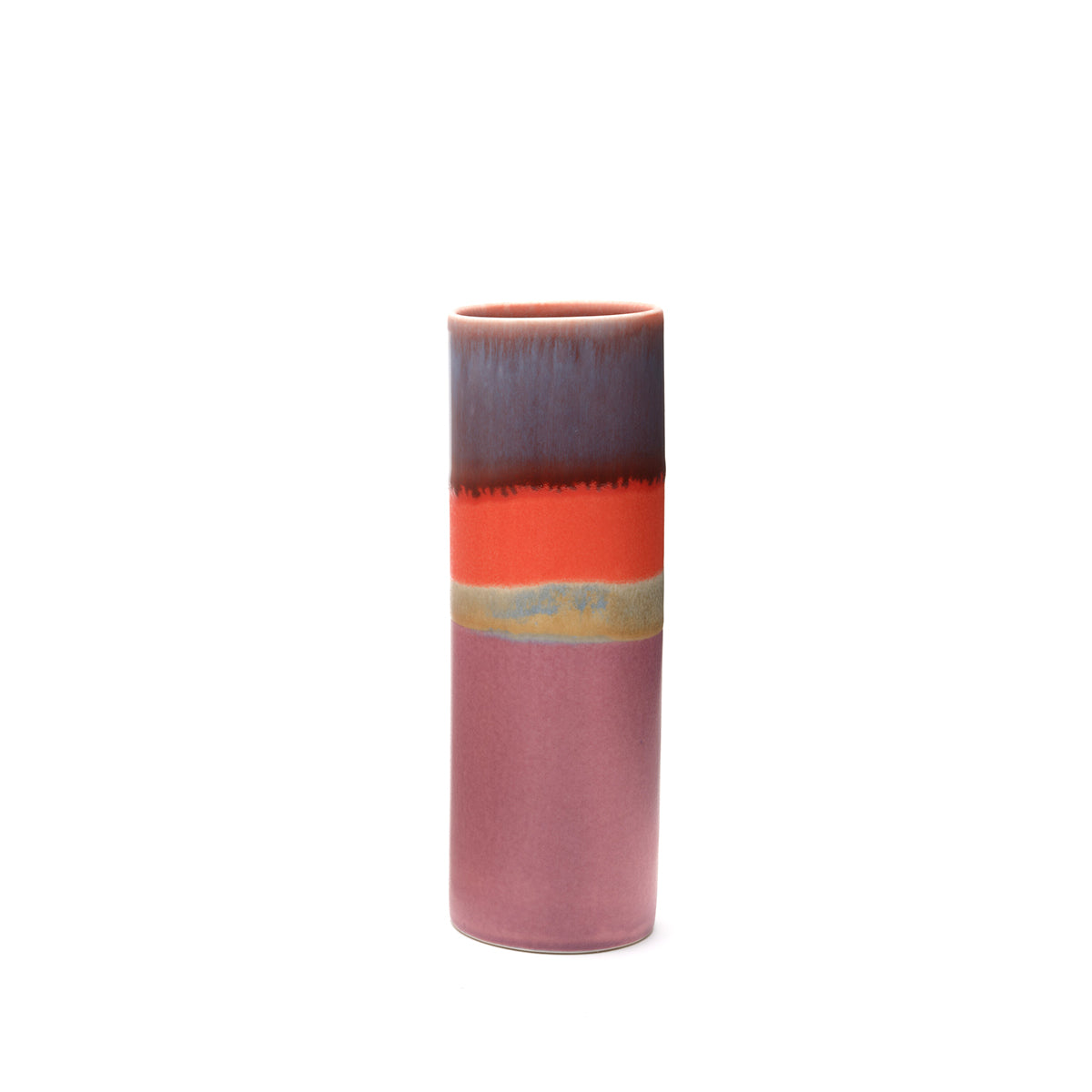 Blue, Coral and Plum Cylinder Vase– Ashmolean Museum