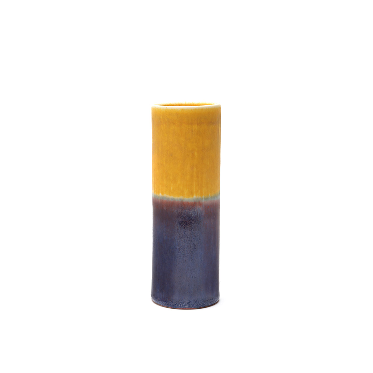 Yellow, Grey and Indigo Cylinder Vase– Ashmolean Museum